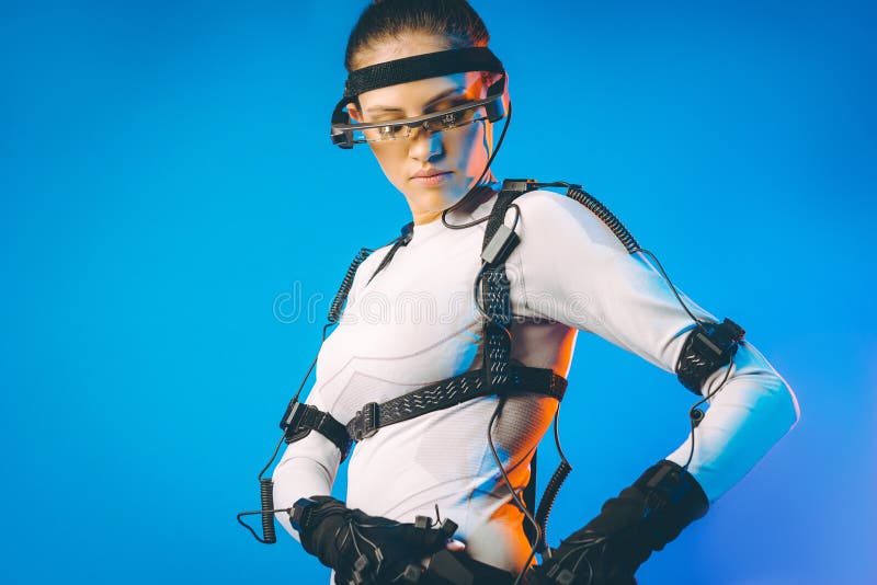 Motion Caption Virtual Reality Stock Photo - Image of smile, research ...