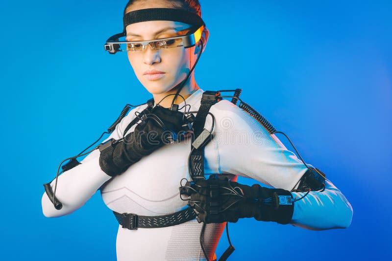 Motion Caption Virtual Reality Stock Image - Image of glasses, motion ...