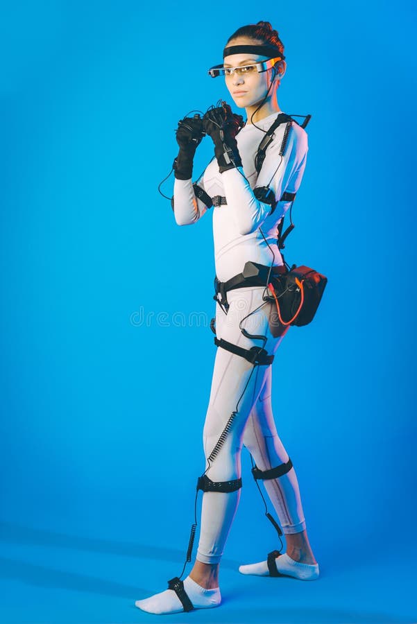 Motion Caption Virtual Reality Stock Image - Image of caucasian ...