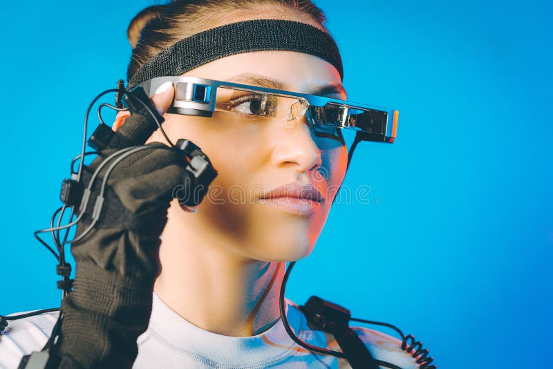 Motion Caption Virtual Reality Stock Image - Image of happy, futuristic ...