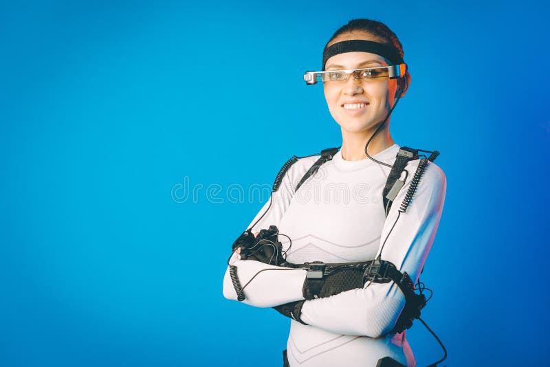 Motion Caption Virtual Reality Stock Photo - Image of concept, glasses ...