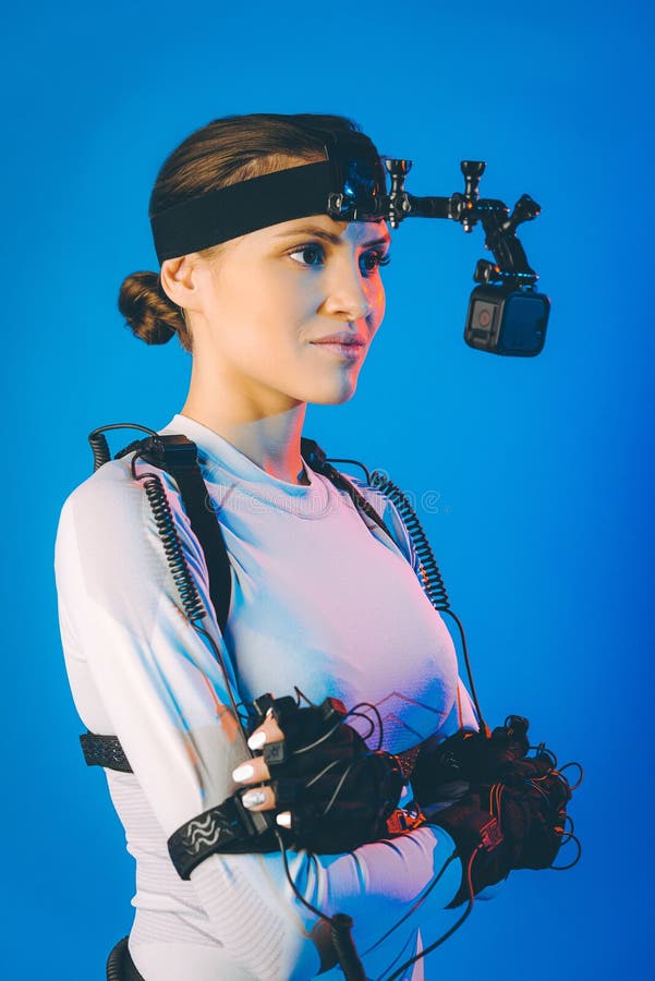 Motion Caption Virtual Reality Stock Photo - Image of studio ...