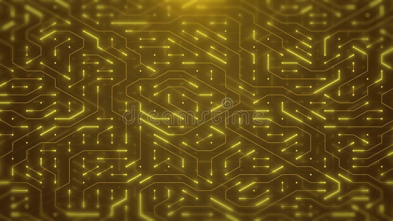 Motion Circuit Board or Computer Motherboard with Neon Effect ...