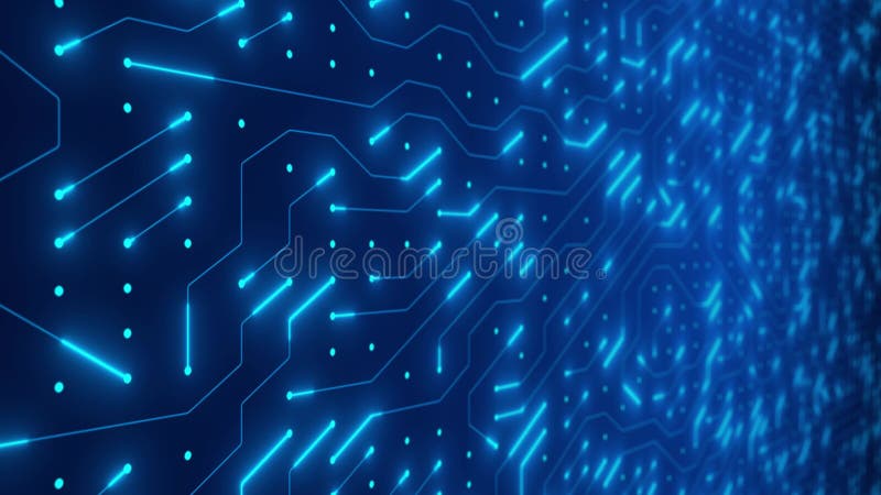 Motion Circuit Board or Computer Motherboard with Neon Effect ...