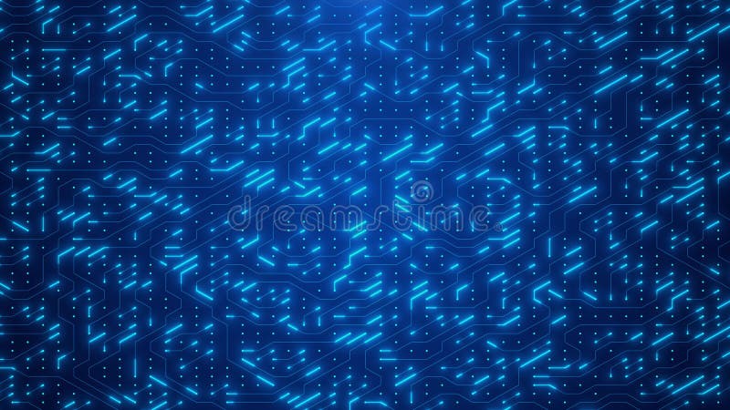 Motion Circuit Board or Computer Motherboard with Neon Effect ...