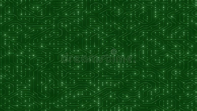 Motion Circuit Board or Computer Motherboard with Neon Effect ...