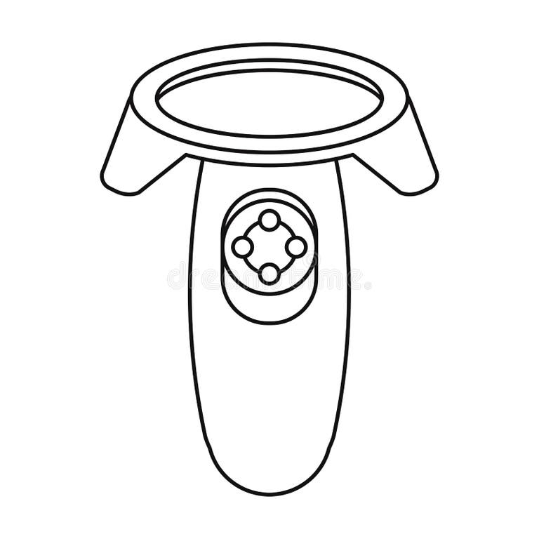 Motion Controller Vr Accessory Thin Line Stock Vector - Illustration of ...