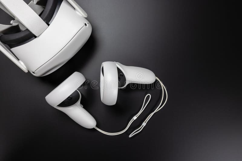 Motion Controllers by Virtual Reality Simulator VR Glasses Stock Photo ...