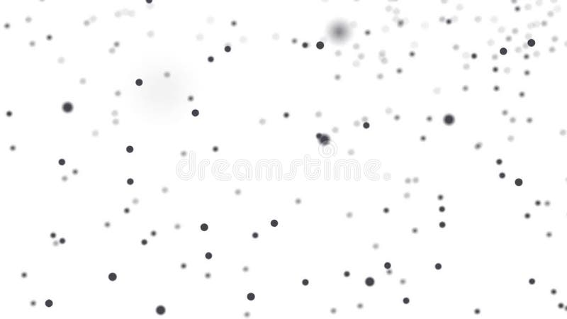 Motion Design Black Particles Move Smoothly Across the Screen. White ...