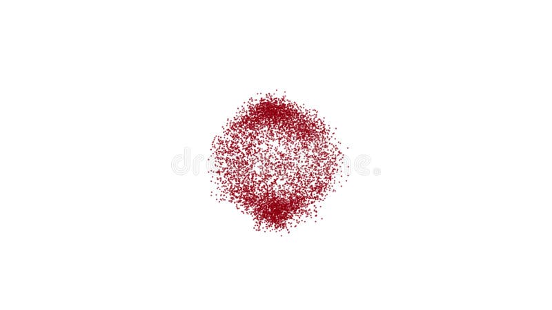 Motion Design Sphere of Red Dots Decays 4k. a Red Sphere on a White ...