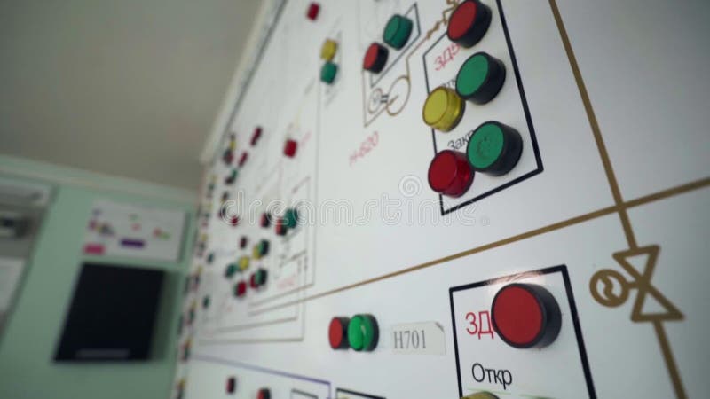 Motion Down Along Control Panel with Buttons in Office Stock Video ...