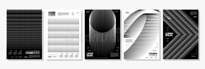 Motion Dynamic Stripe Sharp Line Abstract Cover Design Set Stock Vector ...