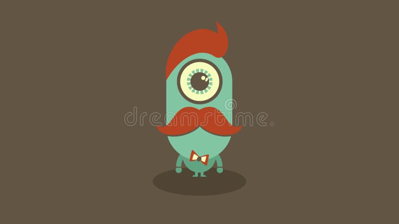 Animation of a Cyclop Doodle Coming To Pieces Stock Footage - Video of ...