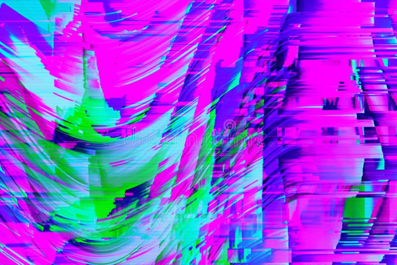 Abstract Purple Green Psychedelic Zebra Background Interlaced Digital ...