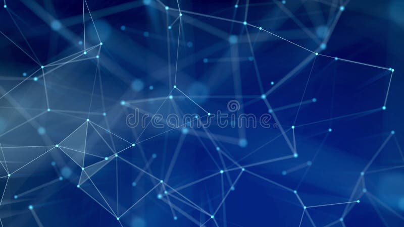 Motion Graphic of Blue Technology Icon Network Connection Abstract ...