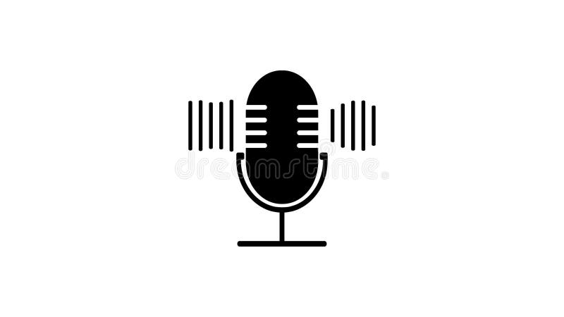 Animated Microphone Icon. Motion Graphic Design. 4k. Stock Video ...