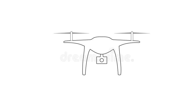 Drone, Quadcopter Animation Line Icon. Motion Graphic Design. 4k. Stock ...