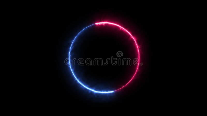 Neon Circle Rotation. Motion Graphic Design. 4k. Stock Video - Video of ...