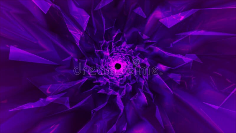 Motion Graphic of Flying into Digital Technologic Tunnel. 3D Render ...