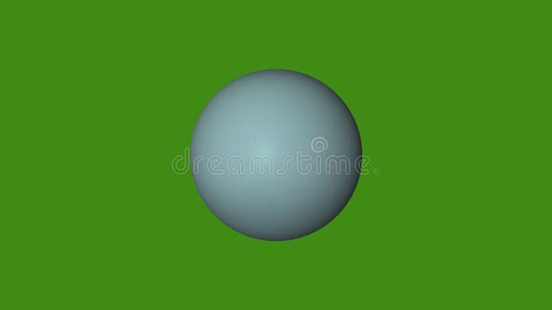 Motion Graphic Render of Planet Uranus Set Against Isolated Green ...