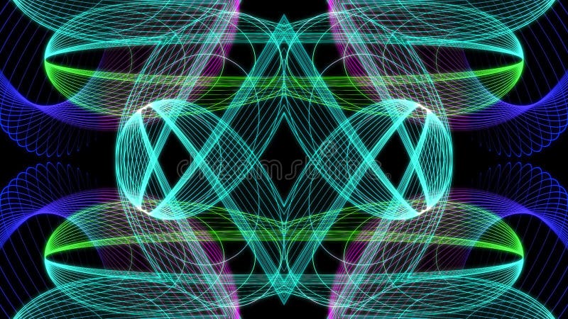 A Motion Graphic of Spirograph Pendulum on Black Background Stock ...
