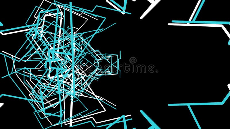 Motion Graphics with Animated White Lines Stock Video - Video of ...