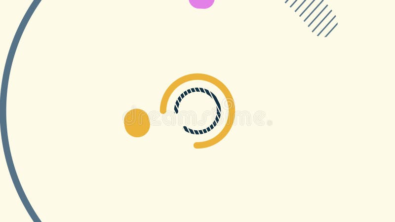 Animation of Circle and Shape Moving on Black Background Stock Footage ...