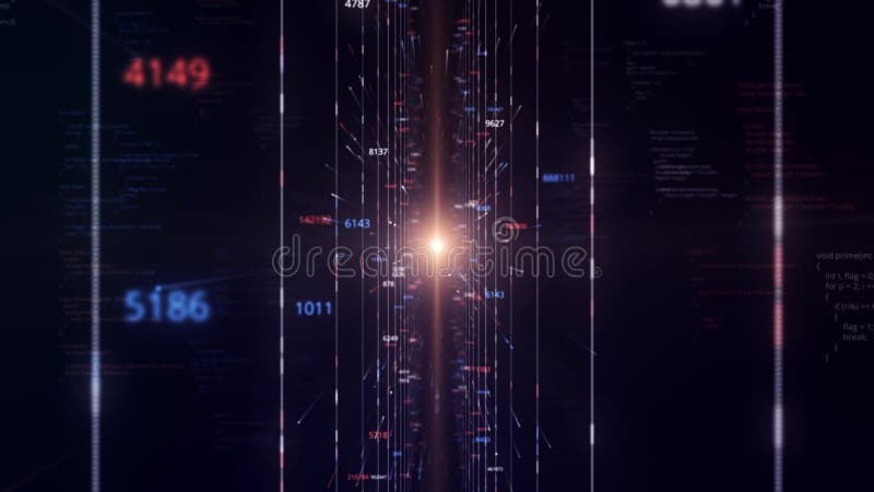 Motion Graphics Background with the Visualization of a Data Center ...