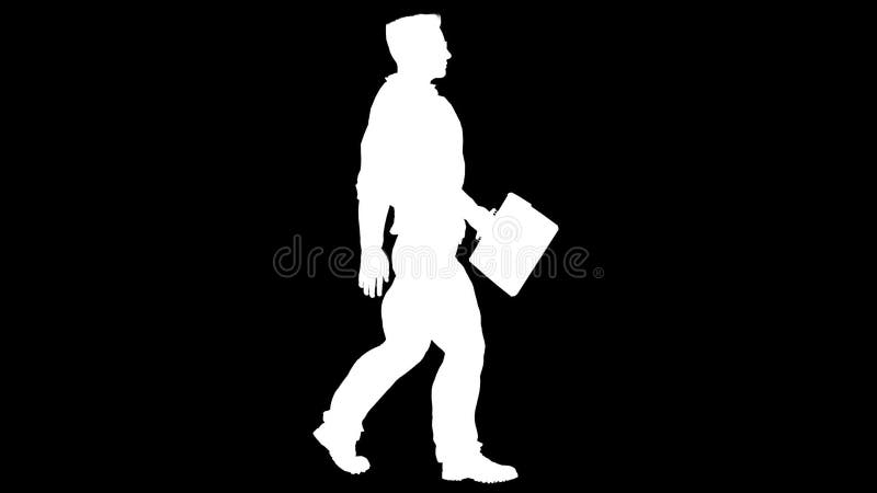 Silhouette of Businessman. Alpha Channel. Alpha Matte. FullHD. Stock ...