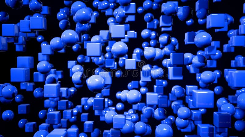 Motion Graphics 3d Looped Animation As Geometric Blue Background in 4k ...