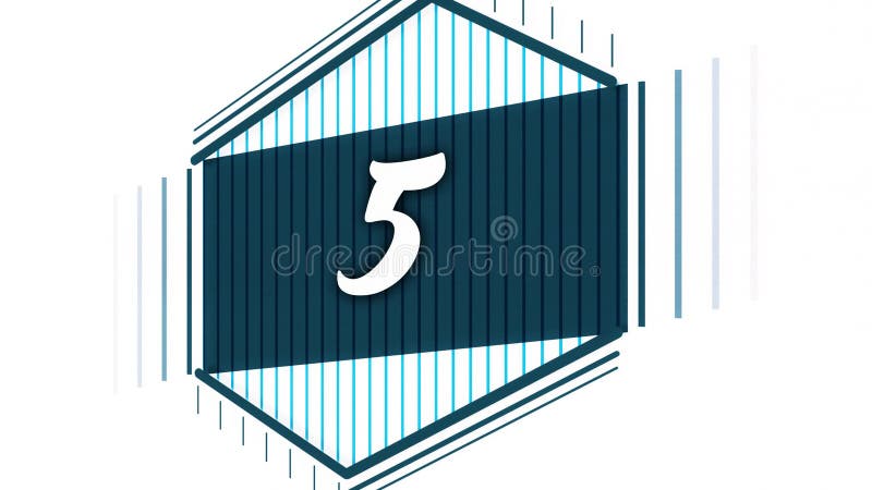 Number Five 5 Animation Green Screen Stock Video - Video of four ...