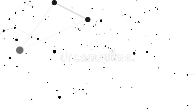 Random Movement of 4k Motion Graphics Points. Dark Objects on a White ...