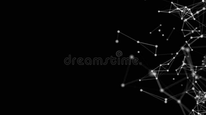 White Plexus on a Dark Background. White Web Motion Design 4k. White ...