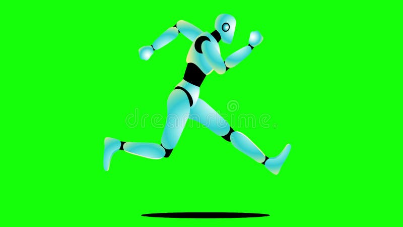 Motion Graphics Sequence of a Running Robot Stock Footage - Video of ...
