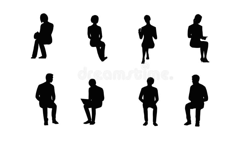 Motion Graphics Set of People Walking in Silhouette Stock Footage ...