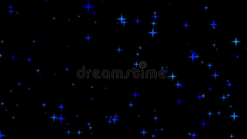 Motion Graphics of the Twinkle Glitter Blue Star Sparkling Behind Black ...