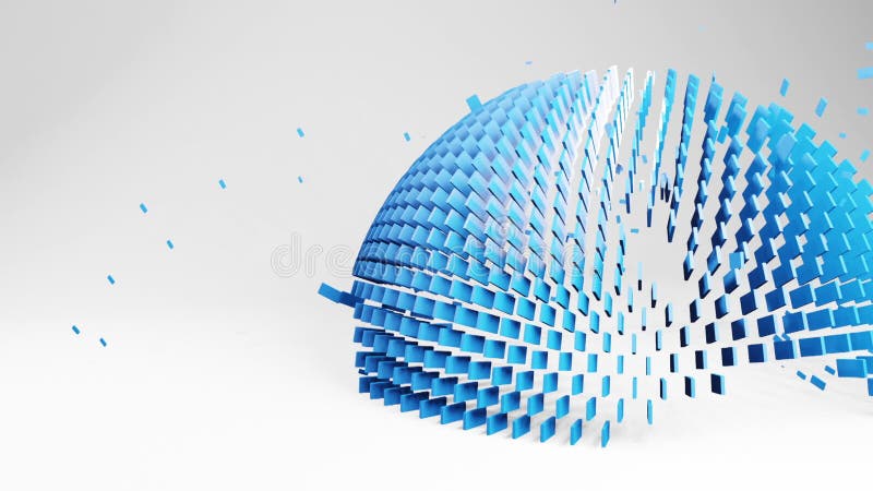 Abstract Animation Motion Graphics with Sphere in White Light Studio ...
