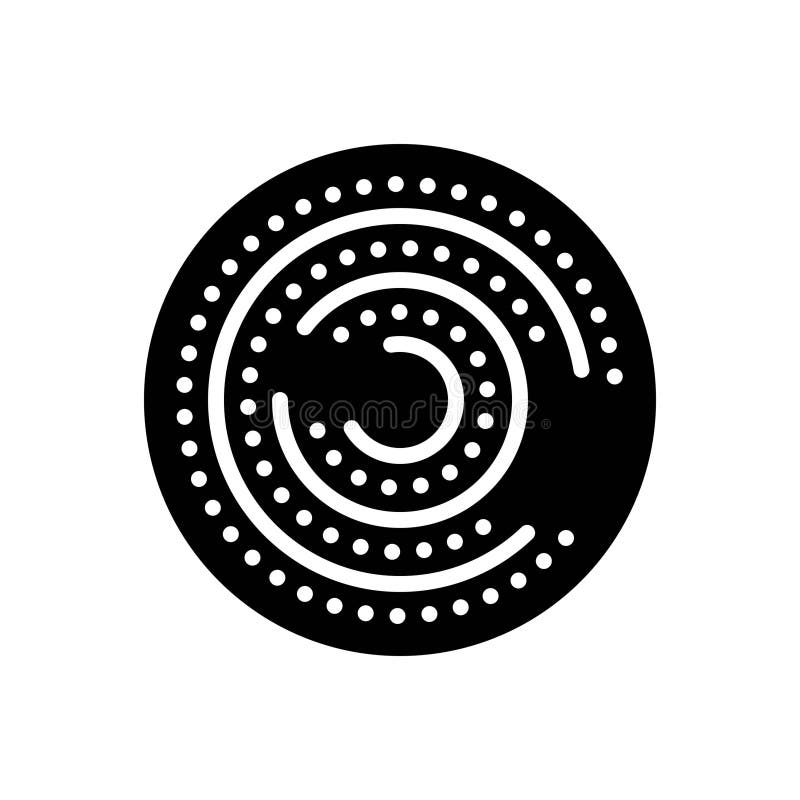 Black Solid Icon for Motion, Speed and Rotate Stock Illustration ...