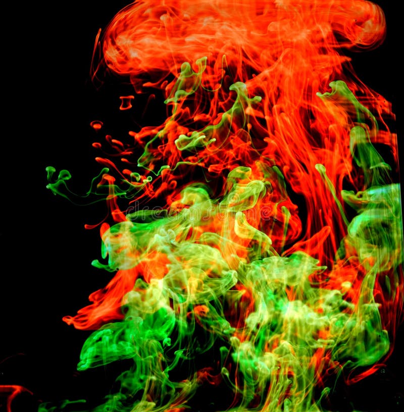 Motion Ink Color Drop in Water Make Cloud of Ink Under Water in Dark ...