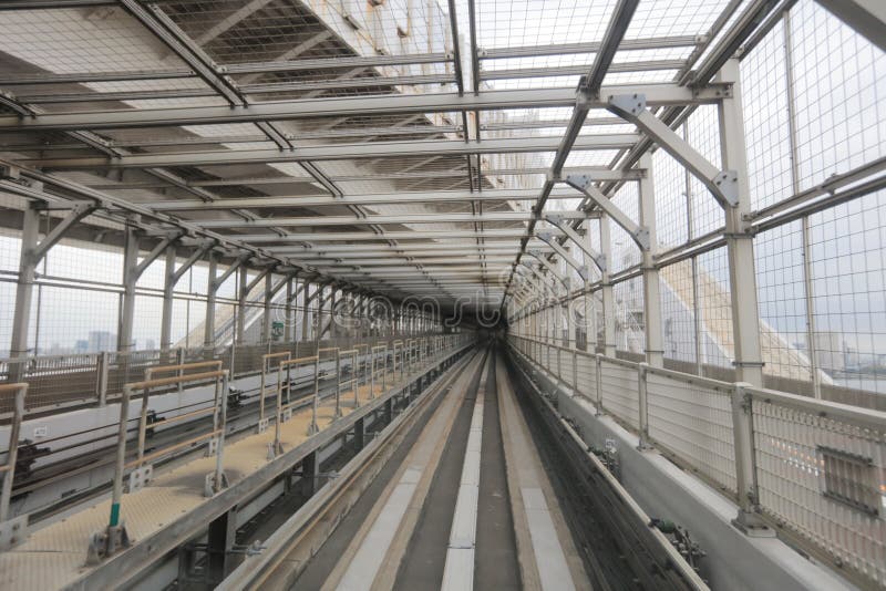 Motion of Japanese Mono Rail Stock Photo - Image of contemporary, rail ...