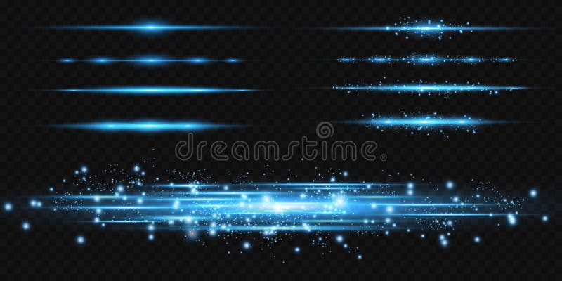 Motion Light Effect for Banners. Blue Lines. the Effect of Speed on a ...