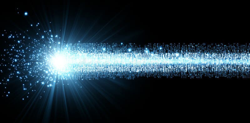 A Motion Light Effect Featuring Blue Lines on a Black Background for ...