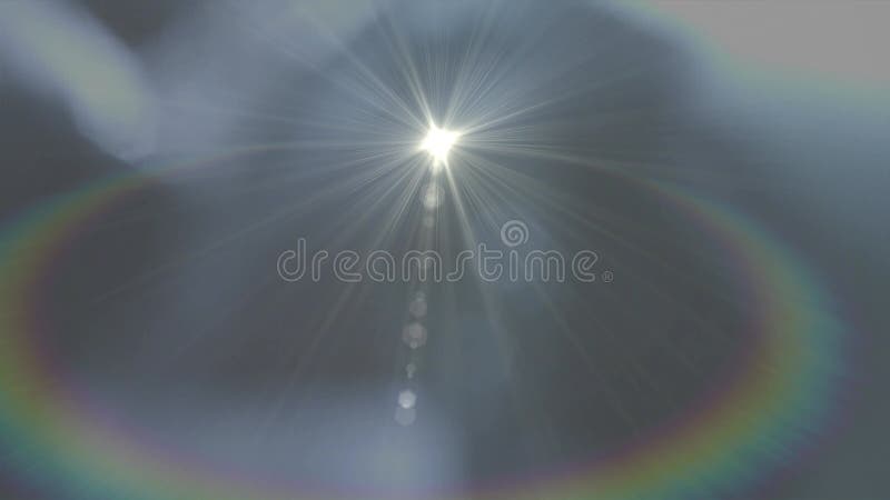 Motion Light Flare with Rainbow Ring in Over Light Sparkle Background ...
