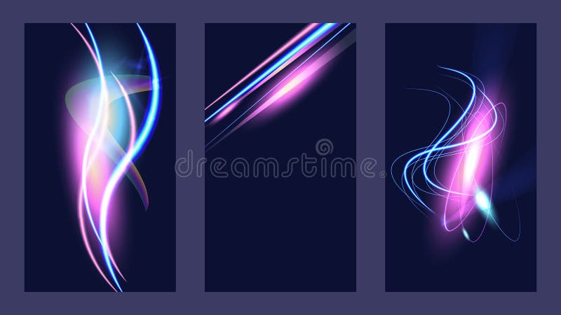 Motion Lighting Effects. Speed Light Set Poster Stock Illustration ...
