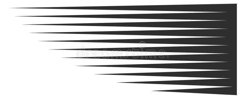 Motion Lines. Fast Speed Comic Black Symbol Stock Vector - Illustration ...