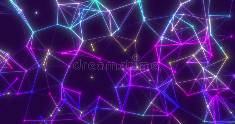 Motion Loop Background Abstract Dynamic Plexus Futuristic Technology. 3d Render, Seamless Loop ...