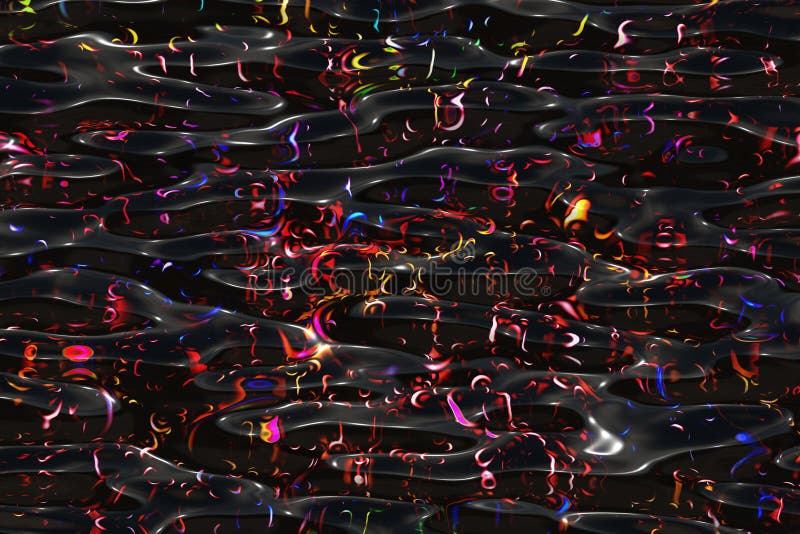 Motion Many Colored Bubbles in Flow Dark Water Stock Illustration ...