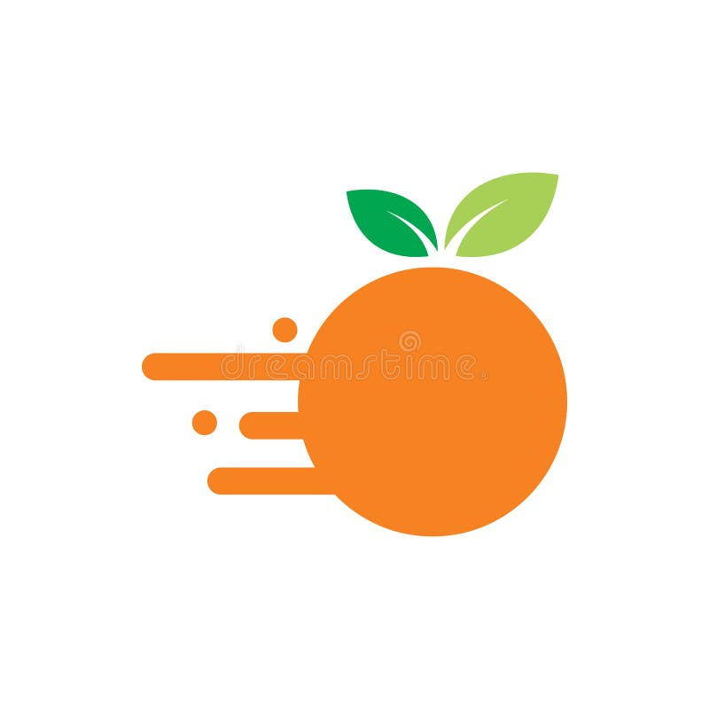 Motion Move Circle Orange Fruit Logo Design Stock Illustration ...