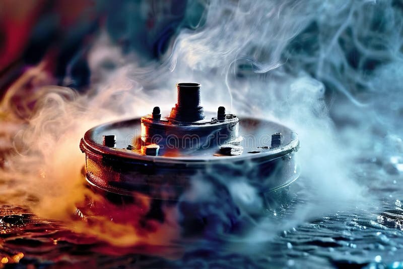 Motion Photography Steam Escaping from a Pressure Valve Stock ...