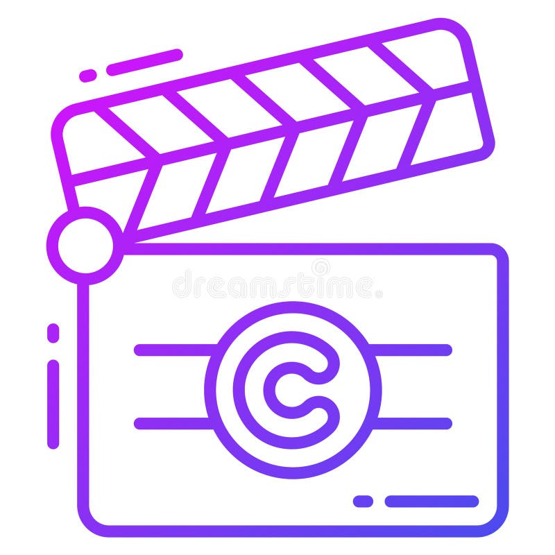 Motion Picture Copyright Law, Intellectual Property Icon Stock Vector ...